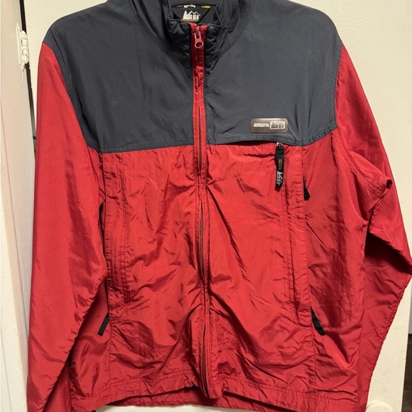 REI | Jackets & Coats | Rei Red And Gray Windbreaker Jacket Lightweight ...
